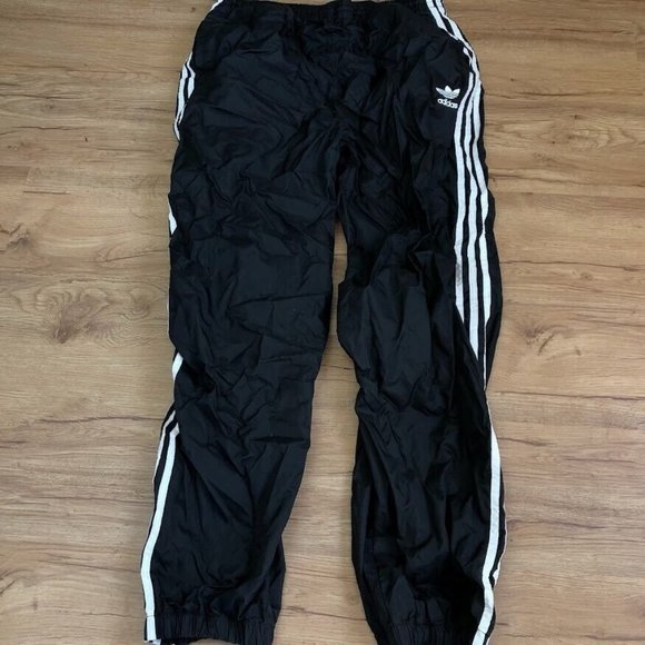 adidas | Pants | Vintage 9s Adidas Pants Mens Large Black Track Warmup Trefoil Logo Rare | Poshmark